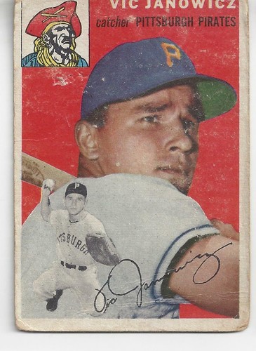 Vic Janowicz 1954 Topps ML Baseball Card # 16 Pirates | eBay