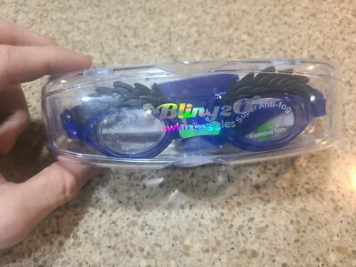 Bling2O Kids Anti-Fog Swim Goggles w/ Eyebrow Blue/Black NIB Factory ...