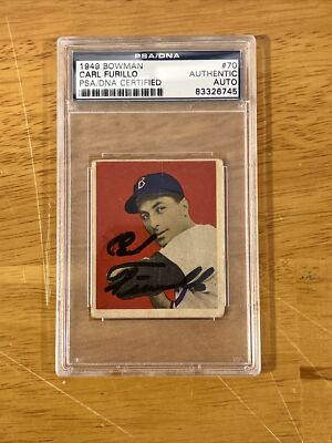 1949 Bowman #70 Carl Furillo Signed / Auto. PSA/DNA | eBay
