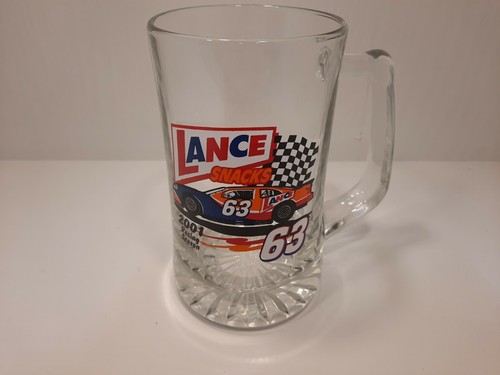 NASCAR Racing Lance Snacks #63 Glass Mug Beer Stein Vintage 2001 ...