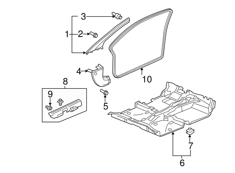 Genuine Honda Garnish Assembly L Side *NH598L* (Atlas Gray) 84251-SVA ...