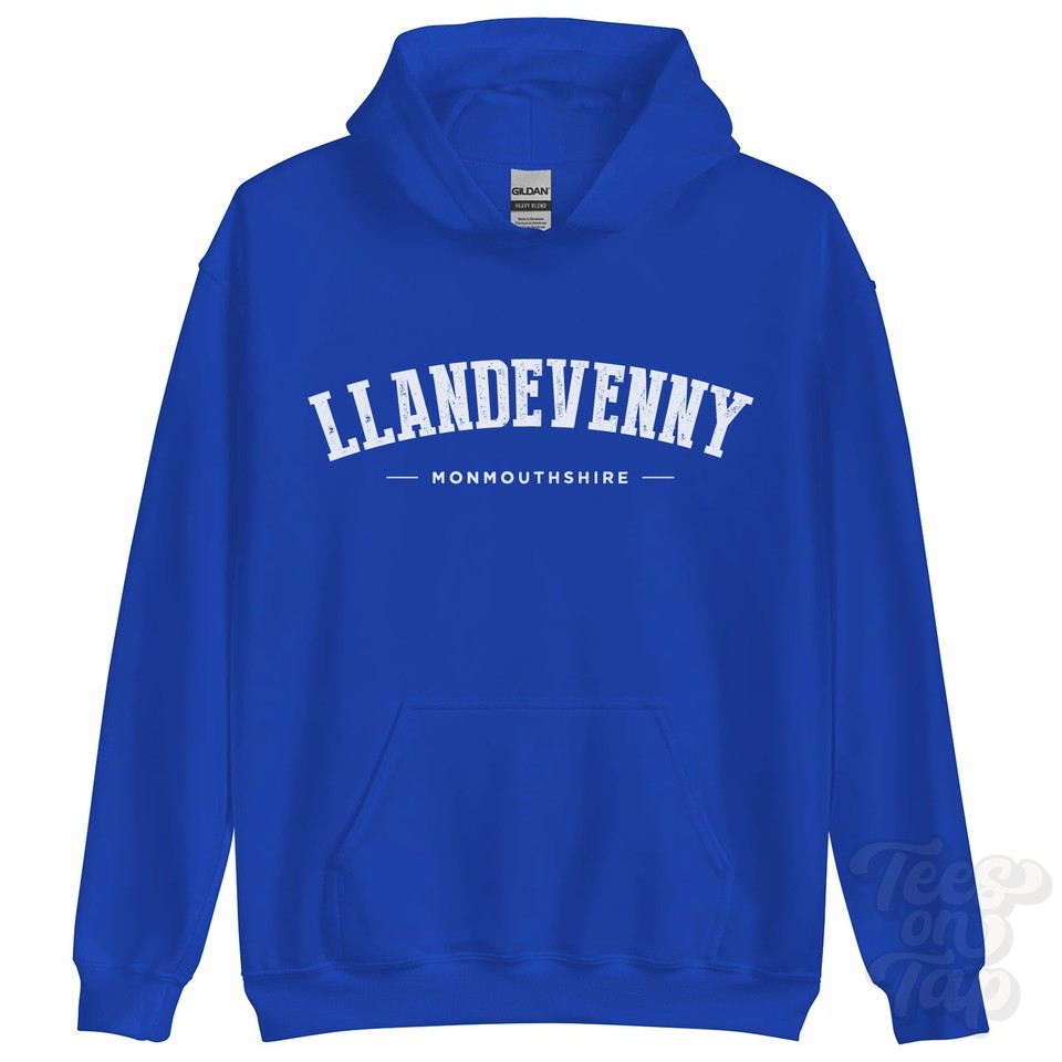 LLANDEVENNY MONMOUTHSHIRE HOODIE Magor with Undy Newport Wales college ...