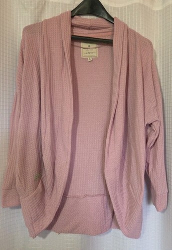 Simply Southern Waffle Knit Cardigan Open Front Relaxed Fit Mauve Small ...