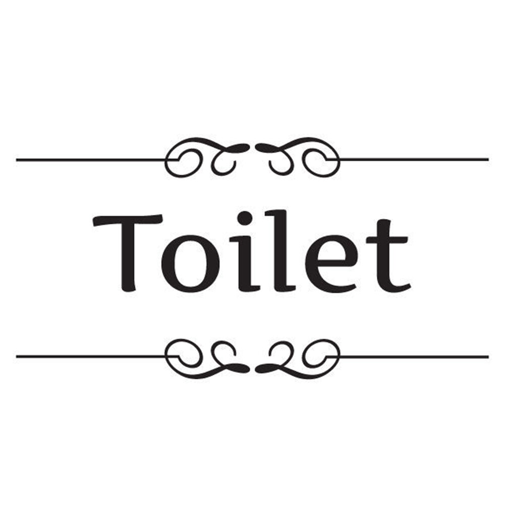 English Label Toilet/Bathroom Wall Sticker self- Home Hotel Wall Art | eBay
