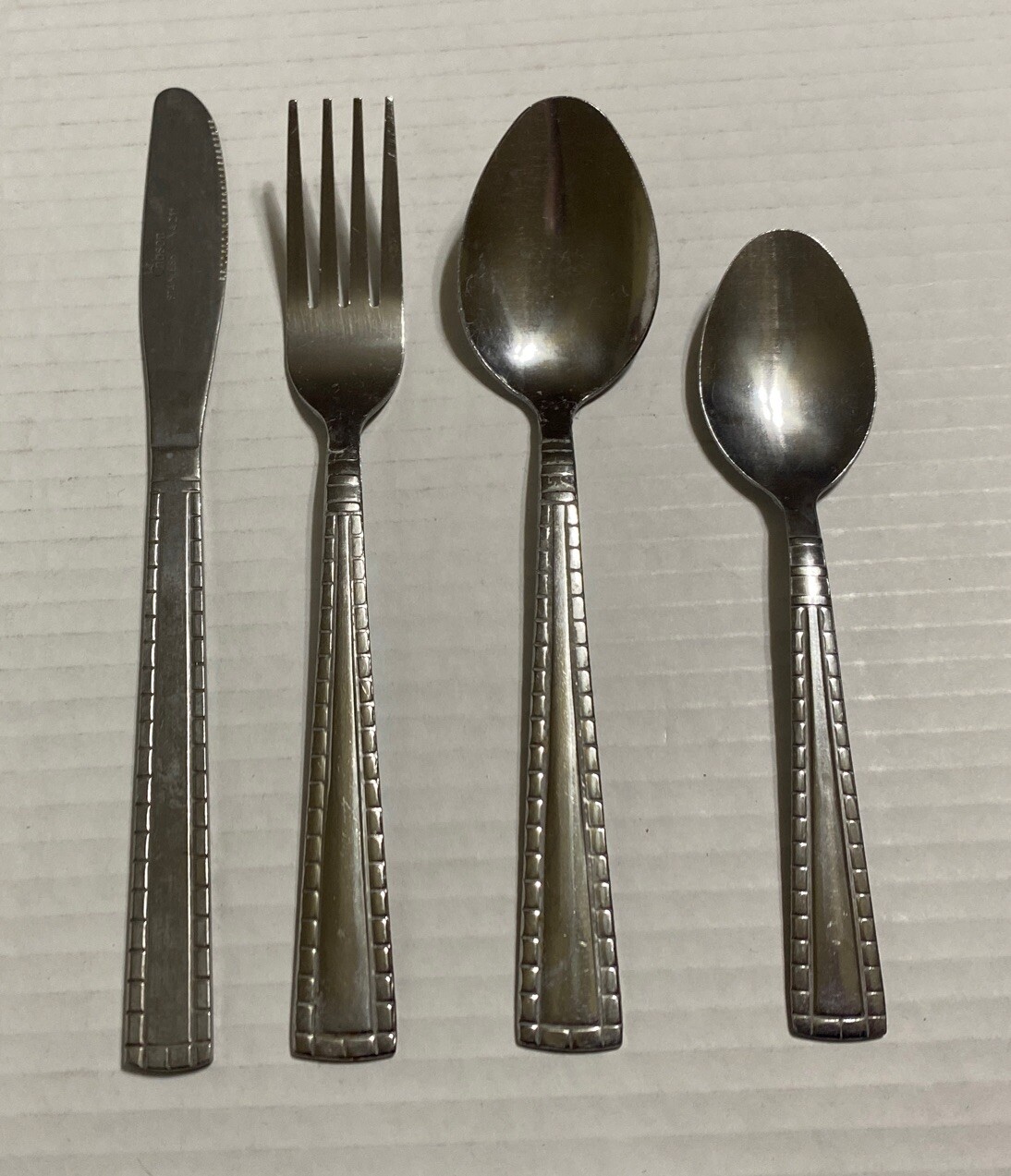 Gibson Flight Path Flatware 1 Setting Stainless Steel Flatware 4 Pieces ...