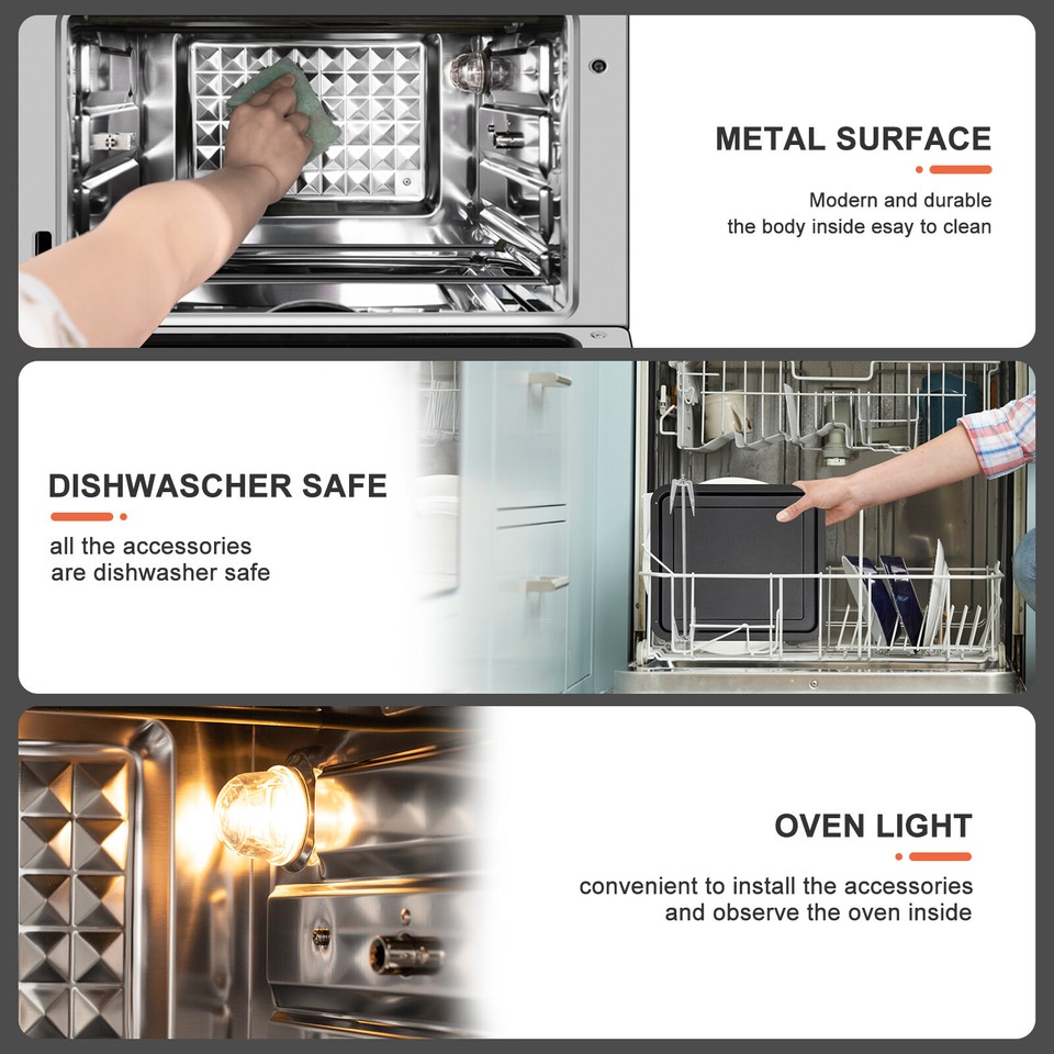 26L Air Fryer Oven w/ Temperature Control Timer Low Fat Oil-Less ...