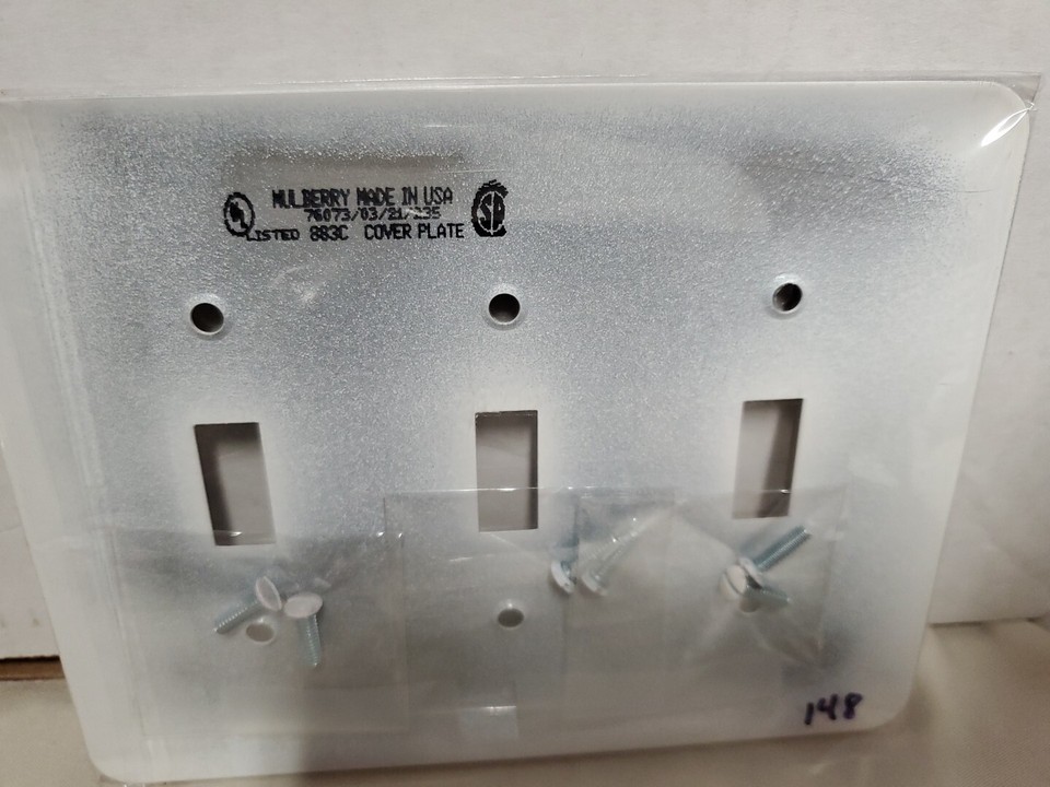Mulberry Princess Flower 3-Gang Metal Toggle Switch Cover Wallplate ...