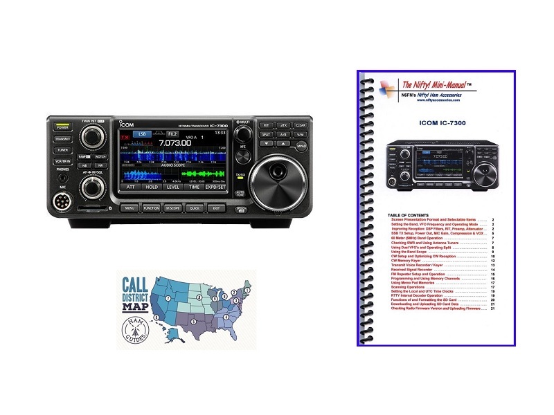 Icom IC-7300 HF/50MHz 100W Base Transceiver with Nifty! Mini Manual ...