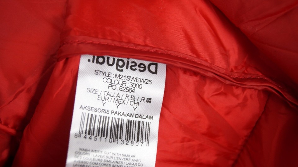 DESIGUAL STYLE: M21SWEW25 Women's Jacket Size M Insulated Red Zip ...