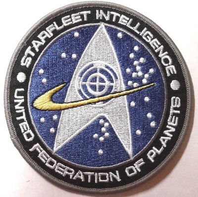 STAR TREK STARFLEET INTELLIGENCE 4" EMBROIDERED SEWN ON/IRON ON PATCH ...