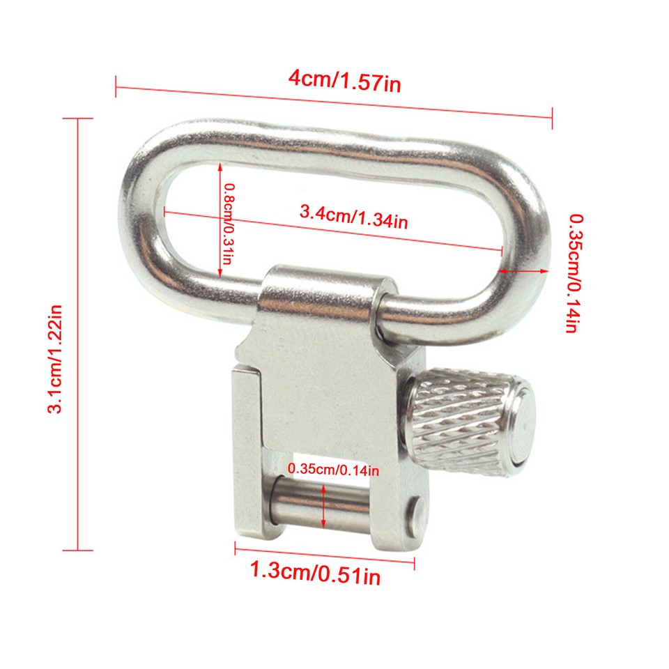 Quick Detach Stainless Steel Sling Swivels for Gun Rifle 1″ / 1.25 ...
