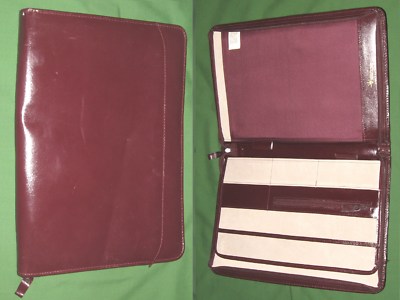 8.5x11 NOTE PAD Red LEATHER Day Runner Planner BINDER Entrepreneur ...