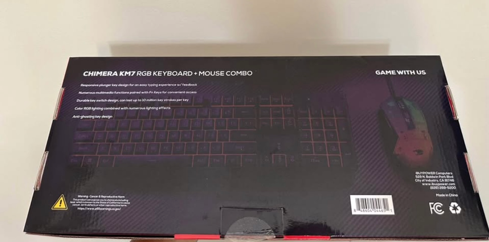 iBUYPOWER Chimera KM7 RGB Keyboard & Mouse Combo | eBay