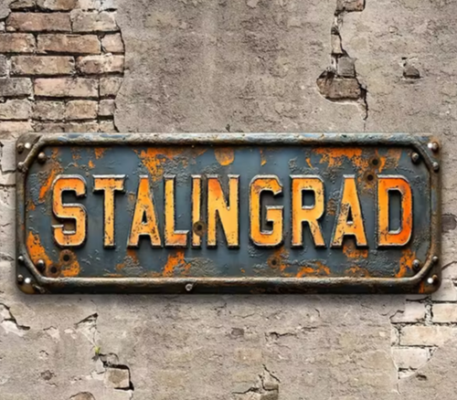 NEW 4"x16" 2D Vintage Stalingrad WW2 Decorative Stainless Steel Novelty ...