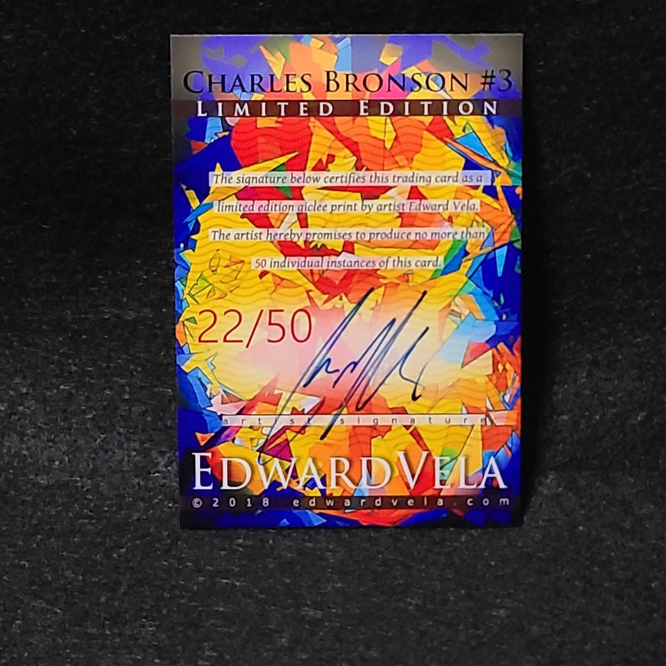 Charles Bronson Collectible Sketch Art Card #3 Edward Vela Signed 22/50 ...