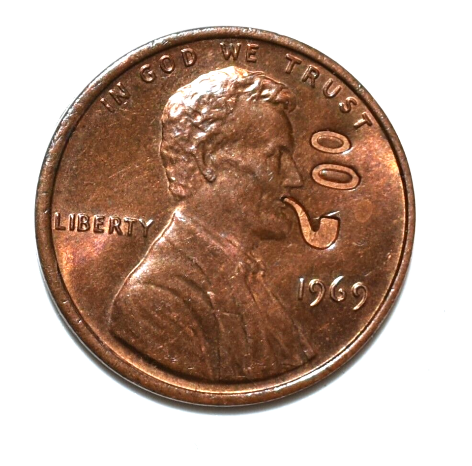 Rare 1969 Lincoln 1 Cent Penny Smoking Lincoln Novelty Collectible ...