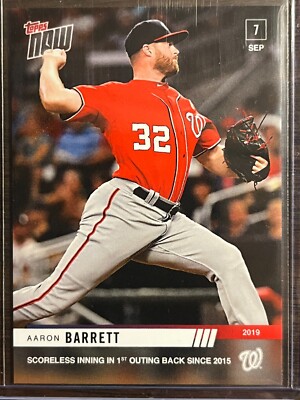 2019 Topps Now #810 Aaron Barrett Washington Nationals | eBay
