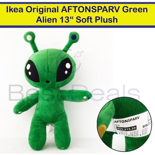 Ikea Original Soft Toy Green Alien Plush Stuffed Animal Toys New 13 ...
