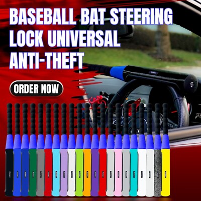 Steering Wheel Lock Baseball Bat, Universal Anti-Theft Car Lock for All ...
