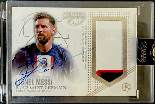 Lionel Messi /10 Patch Auto 2022-23 Topps Dynasty UEFA Champions League ...