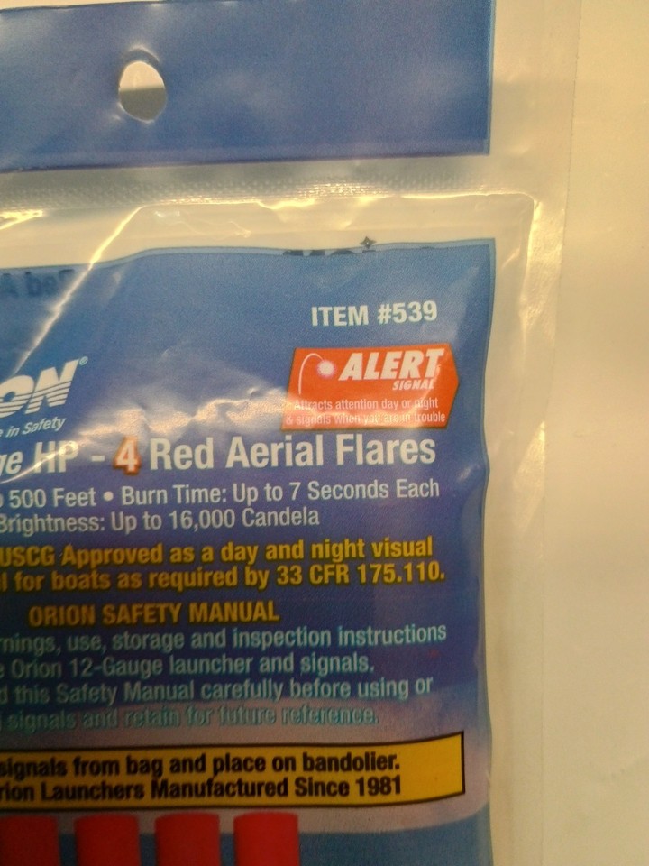 Orion 12 Ga Hp Red Aerial Flares 539 | eBay