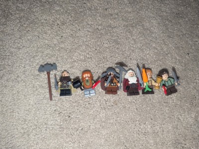Lego LOTR Figures - Dwalin Bombur Bofur Balin Bilbo and Frodo w Weapons ...