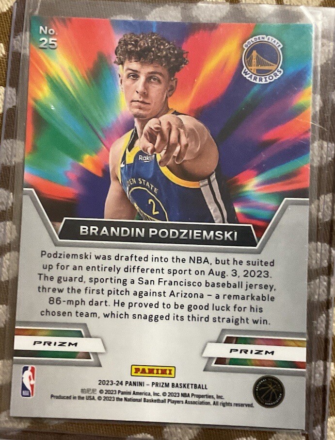 2023-24 Panini Prizm Brandon Podziemski Instant Holo Impact Rookie RC ...