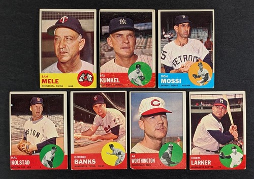 1963 Topps Baseball High Numbers Lot 7 Cards | eBay