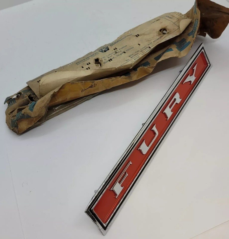 1971 Plymouth Fury I II III Grille Logo Nameplate Emblem 3443304 NOS ...