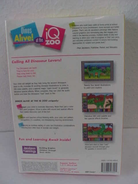 DINOS Alive at the iQ Zoo PC Software Jacobson Jennings BRAND NEW ...