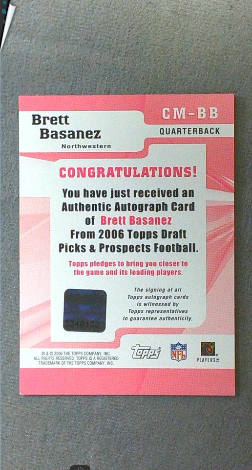2006 Topps Draft Picks Prospects Class Marks Auto #CM-BB Brett Basanez ...