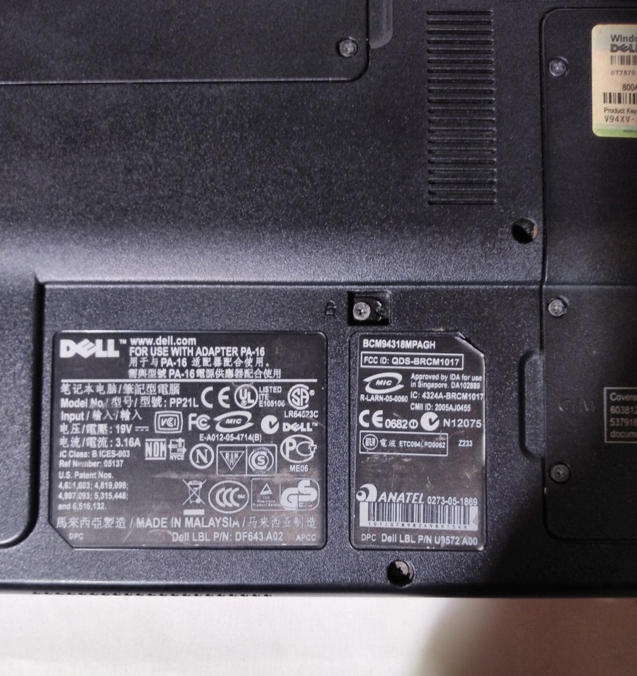 Vintage Dell PP21L Inspiron 1300 Celeron M, Untested But Complete ...