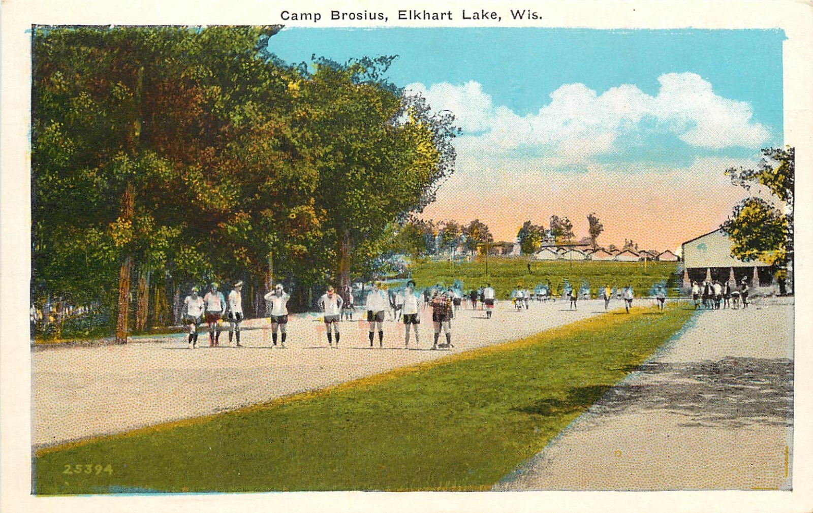 1920s Postcard; Indiana University Camp Brosius, Elkhart Lake WI ...