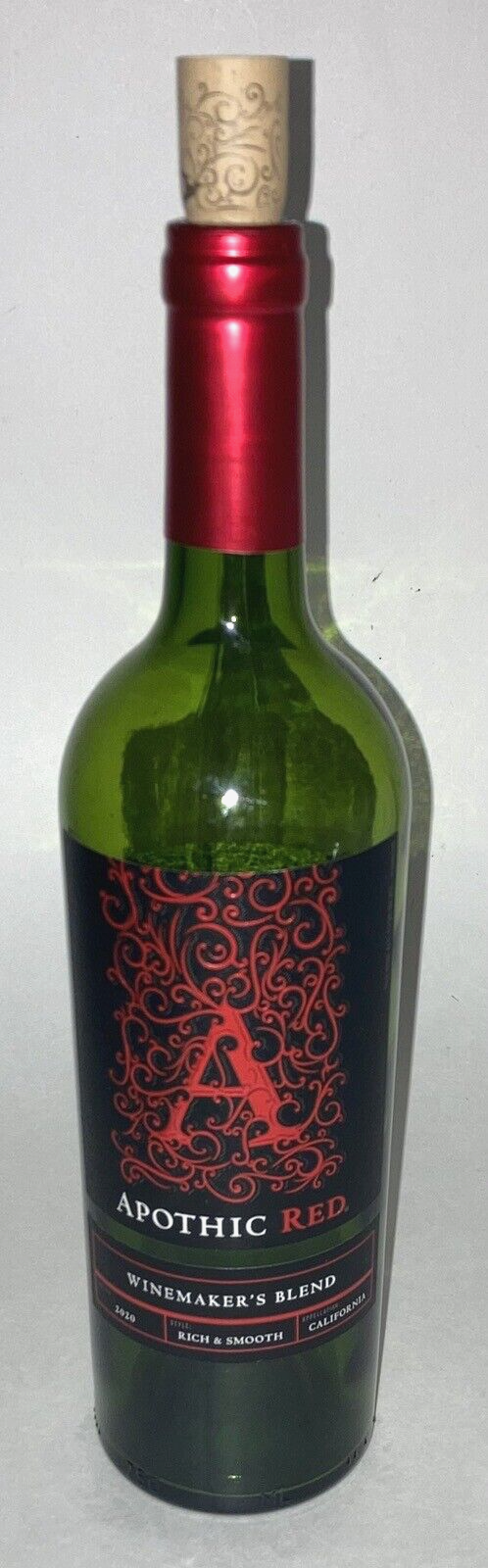 APOTHIC RED Winemaker's Blend 750 ml EMPTY Wine Bottle w/Cork | eBay