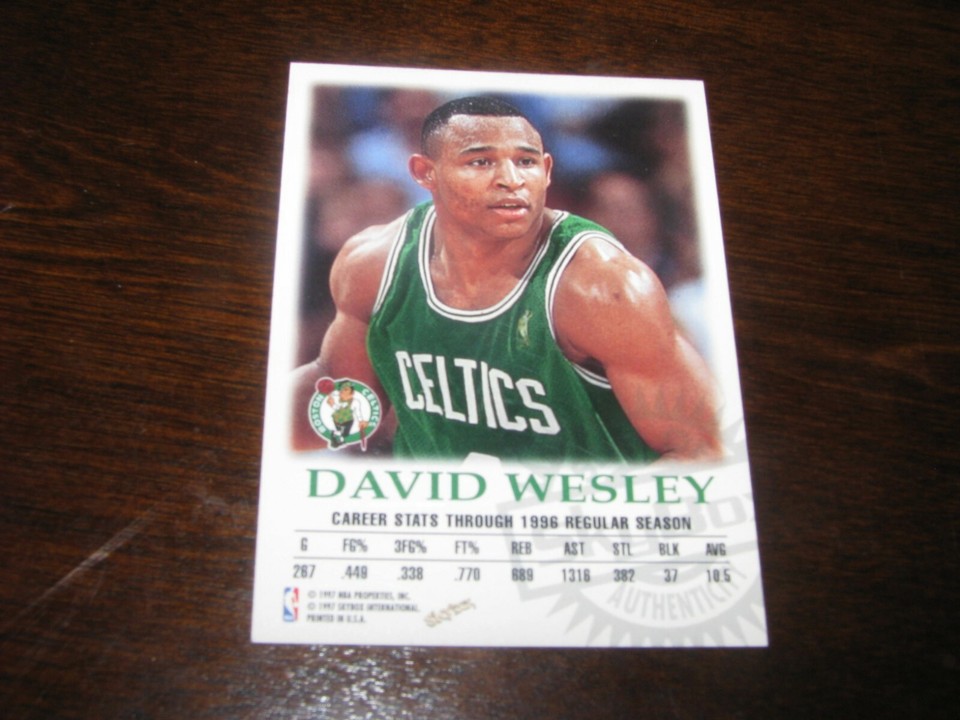 Boston Celtics 1997-98 SkyBox Premium Autographics David Wesley FREE ...