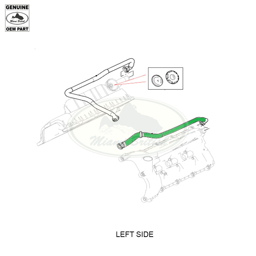 LAND ROVER BREATHER TUBE LEFT LH LR4 RANGE SPORT VELAR DISCOVERY 5 ...