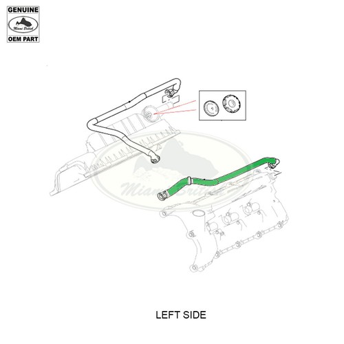 LAND ROVER BREATHER TUBE LEFT LH LR4 RANGE SPORT VELAR DISCOVERY 5 ...