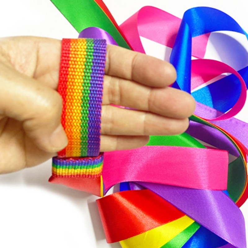 6Pcs Rainbow Dance Ribbons With Wrist Bands For Gymnastics Activities ...