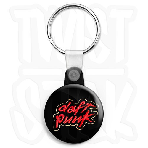 Daft Punk - Homework - Keyring Button Badge - 25mm Keyrings, Zip Pull ...