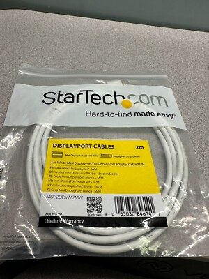 StarTech MDP2DPMM2MW 2m (6 ft) White Mini DisplayPort to DisplayPort 1. ...