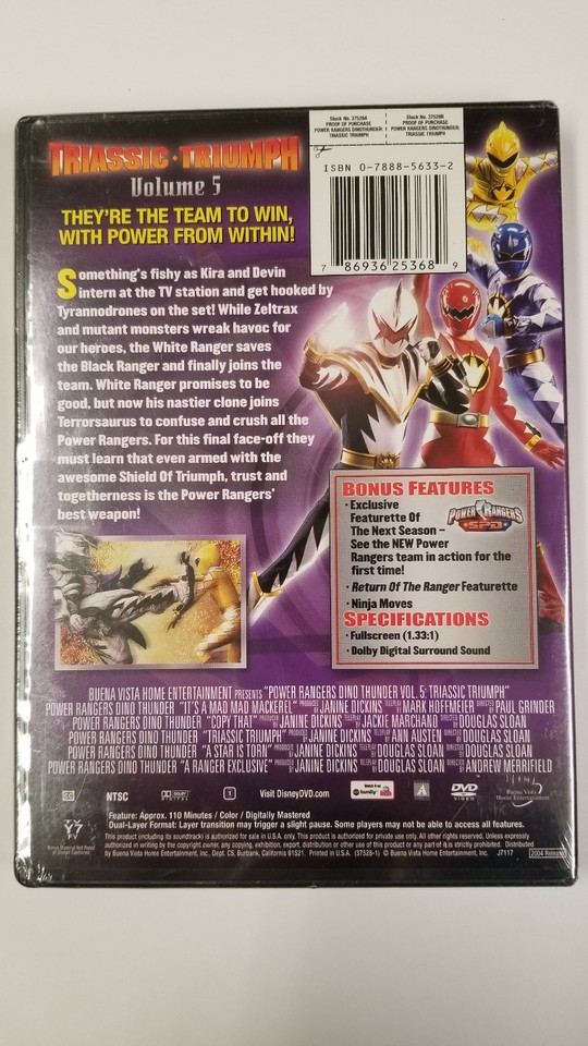 Power Rangers - Dino Thunder Vol. 5: Triassic Triumph (DVD, 2004 ...