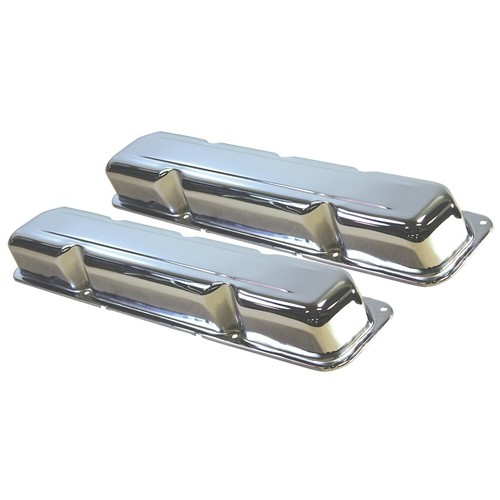 AMC / Jeep V8 Chrome Steel Short Valve Covers Fits 304 360 390 401 1968 ...
