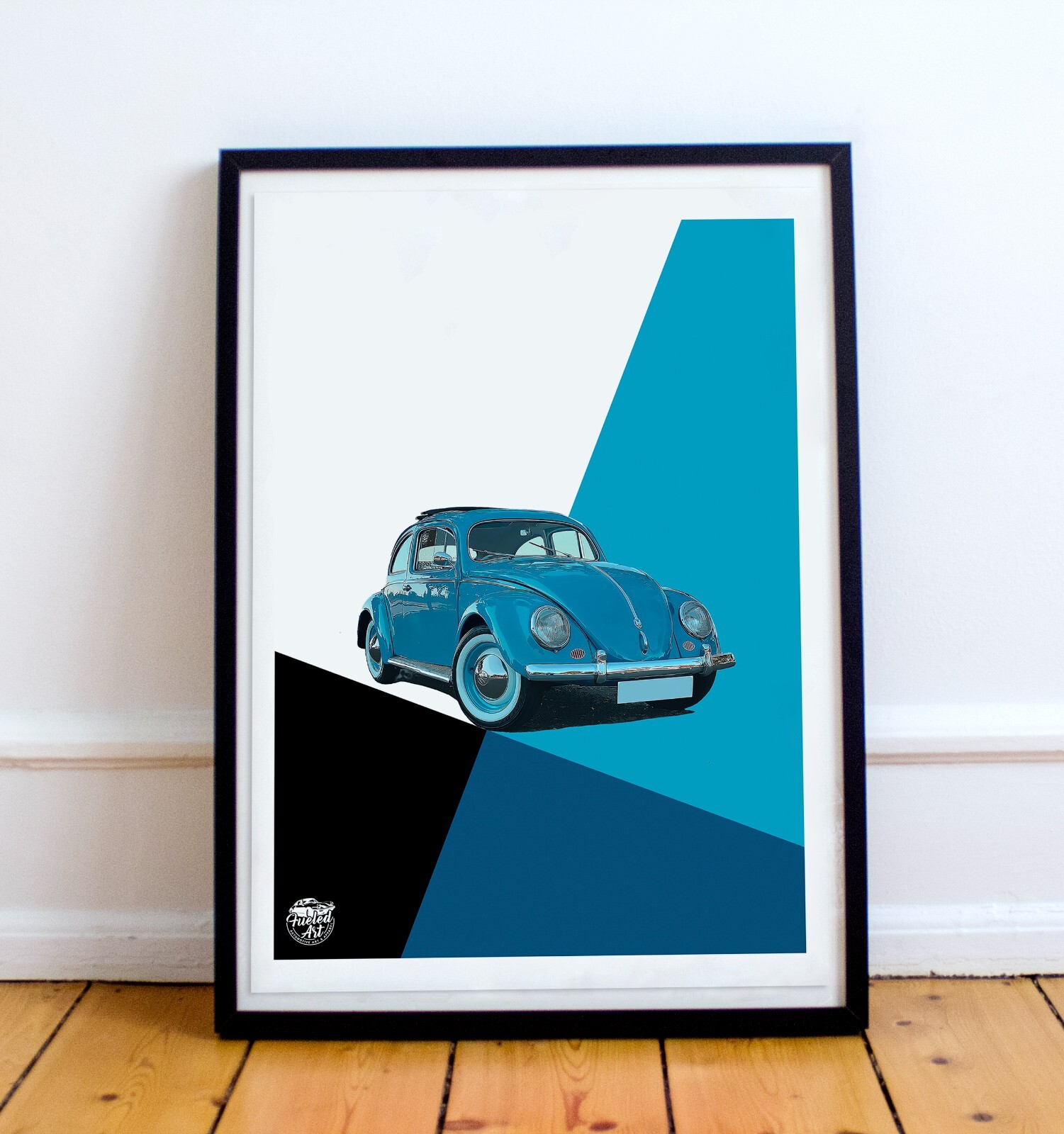 Classic VW Beetle Print - Wall Art gift artwork Car Volkswagen poster ...