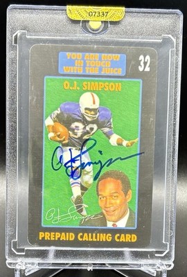 OJ Simpson Signed Calling Card – Rare Autograph! Unique OJ Memorabilia ...