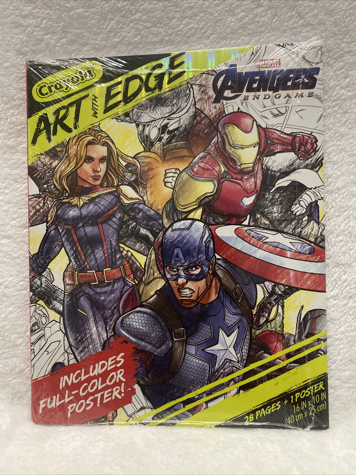 NEW Crayola Art W/Edge Coloring Book-Marvel Avengers Endgame 28 Pages ...
