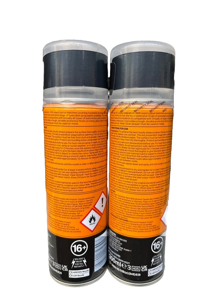 SKODA QUARTZ GREY METALLIC SPRAY PAINT 300ML HALFORDS CANS X2 | eBay UK