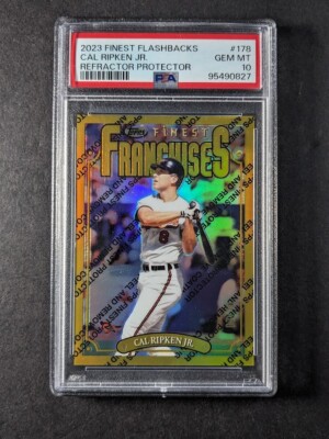 2023 Topps Finest Flashbacks CAL RIPKEN JR. 07/10 Protector Franchises ...