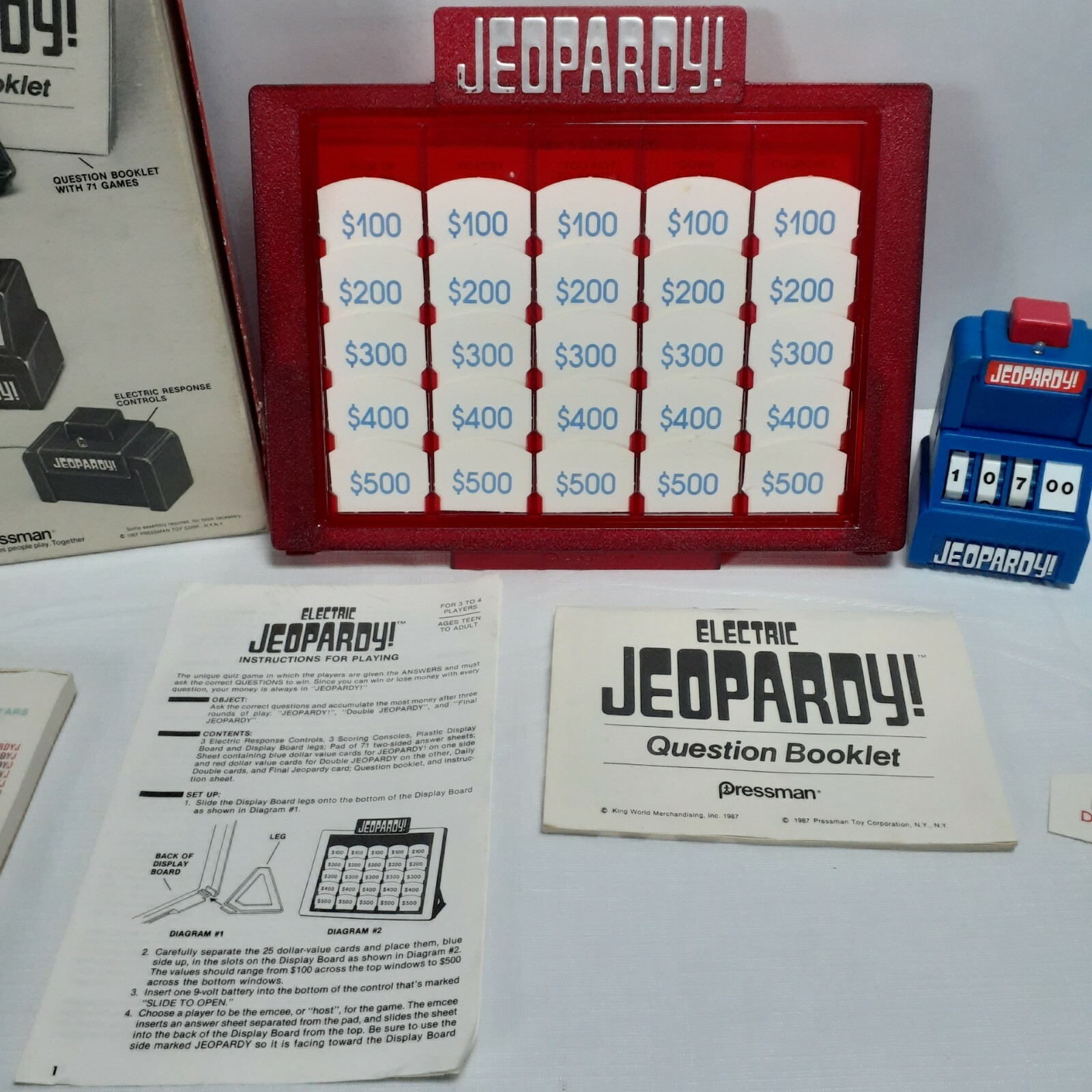 Vintage Pressman 1987 Electric Jeopardy Fast Moving Answers & Questions ...