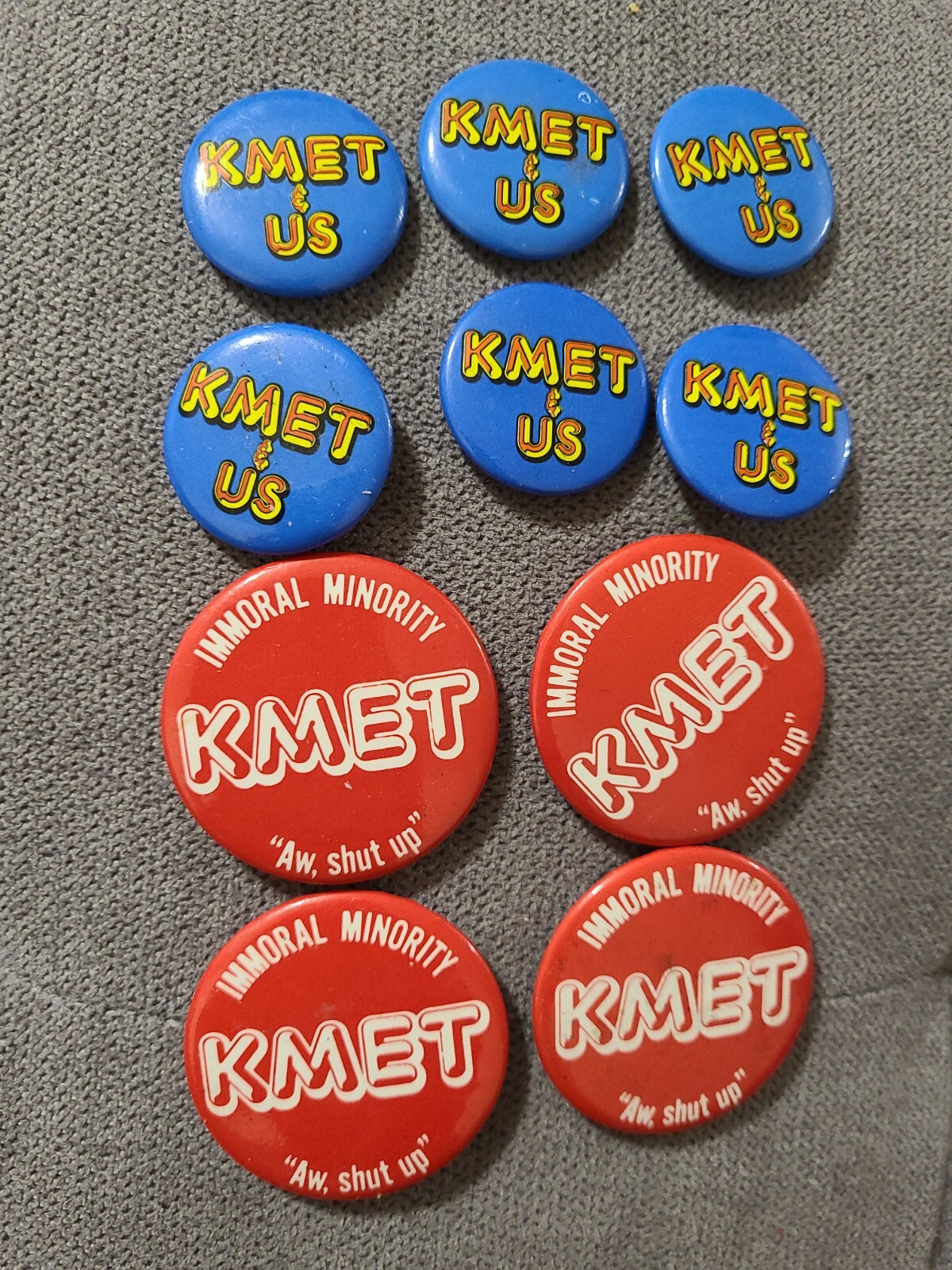 Vintage Lot of 10 KMET US Festival 94.7 Button Pin FM Los Angeles | eBay