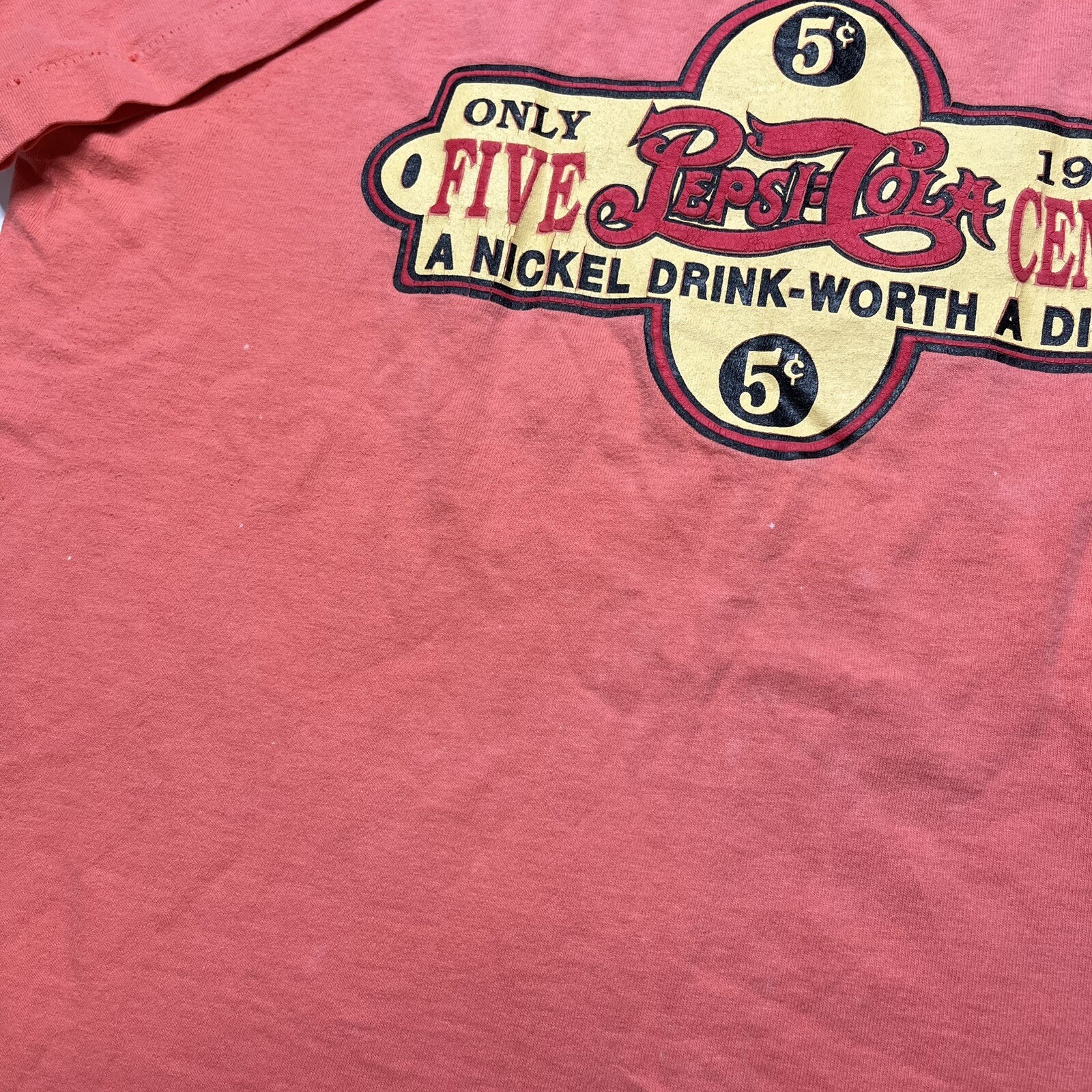 Vintage 90s Pepsi Cola Pink Old Logo Throwback Retro … - Gem